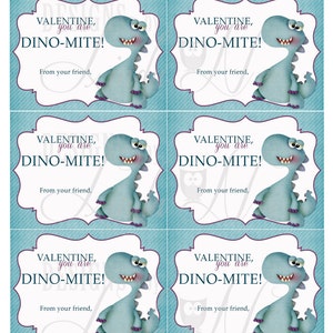 Valentine's Day Card Classroom ~ Dino-mite Valentine's Day Cards (3 X 4 ...