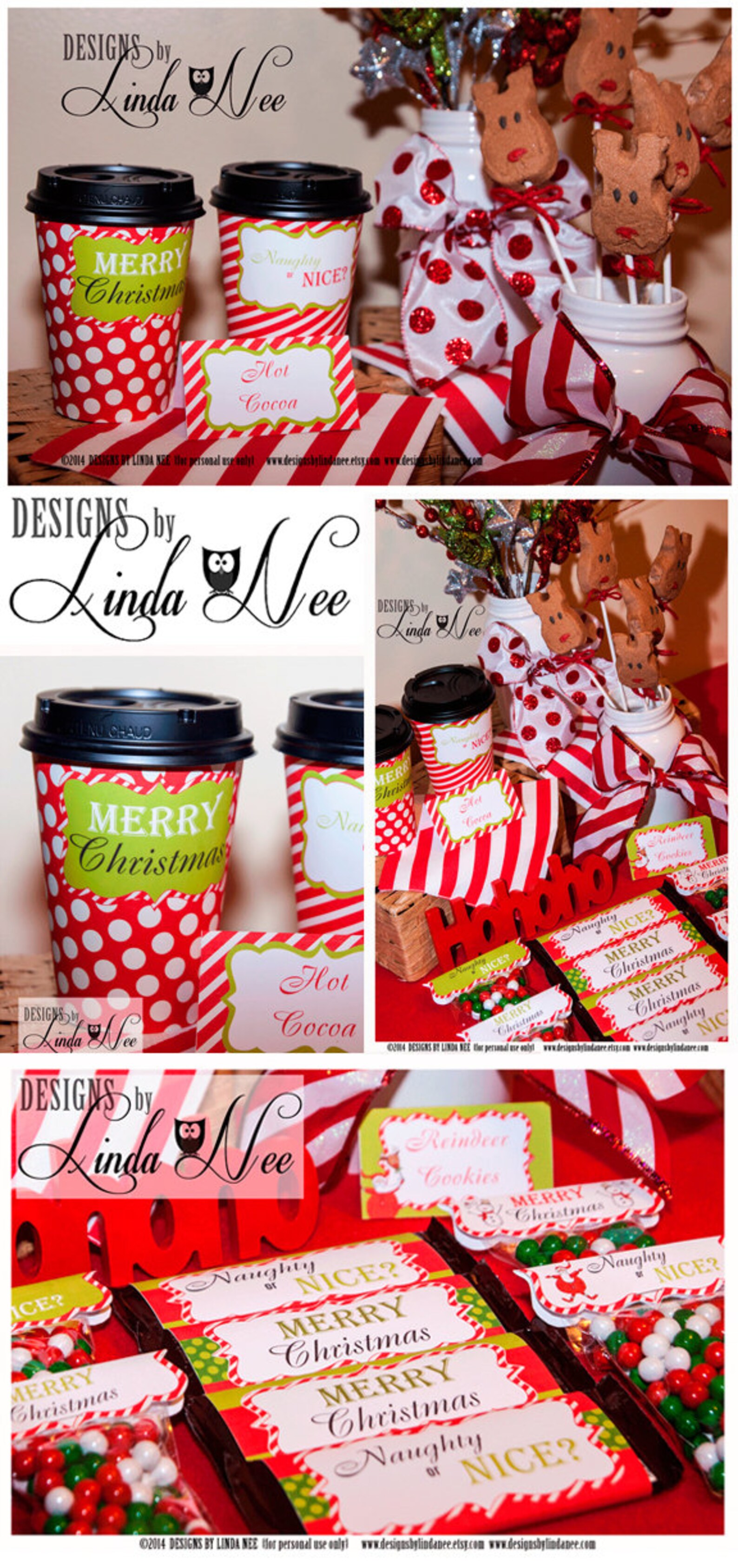 Straw Flags Wrappers Santa Christmas Straw Flag Wrapper - Etsy