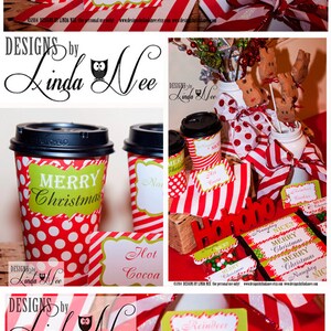 Candy Bar Wrappers Santa Christmas Mini Hershey Bar Candy Wrappers ...