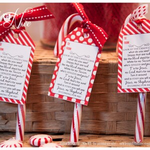 Legend of the Candy Cane - Gift Tag Card for Witnessing at Christmas ...