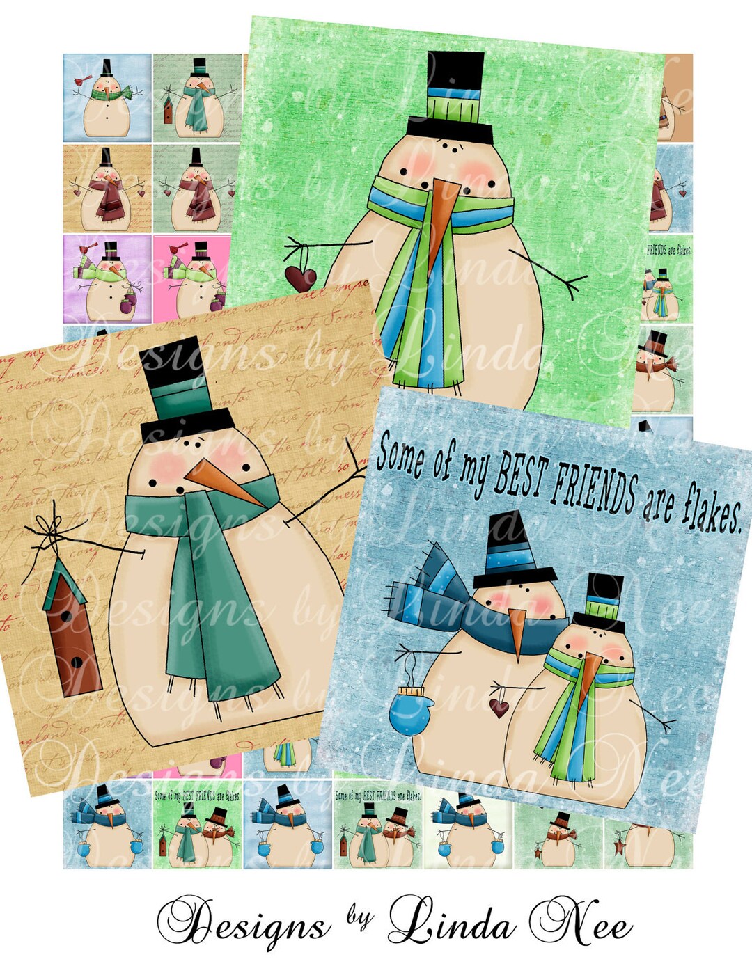 Instant Download Warm Heart SNOWMAN .75 X .83 Scrabble Size Images ...