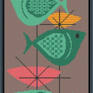 Atomic Fish - PDF Digital Cross Stitch Pattern S004 - Etsy