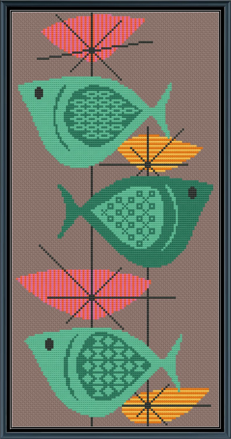 Atomic Fish - PDF Digital Cross Stitch Pattern S004 - Etsy