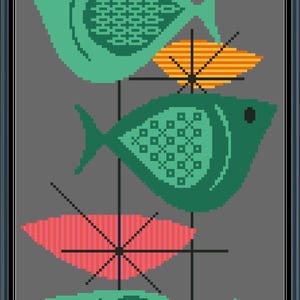Atomic Fish - PDF Digital Cross Stitch Pattern S004 - Etsy