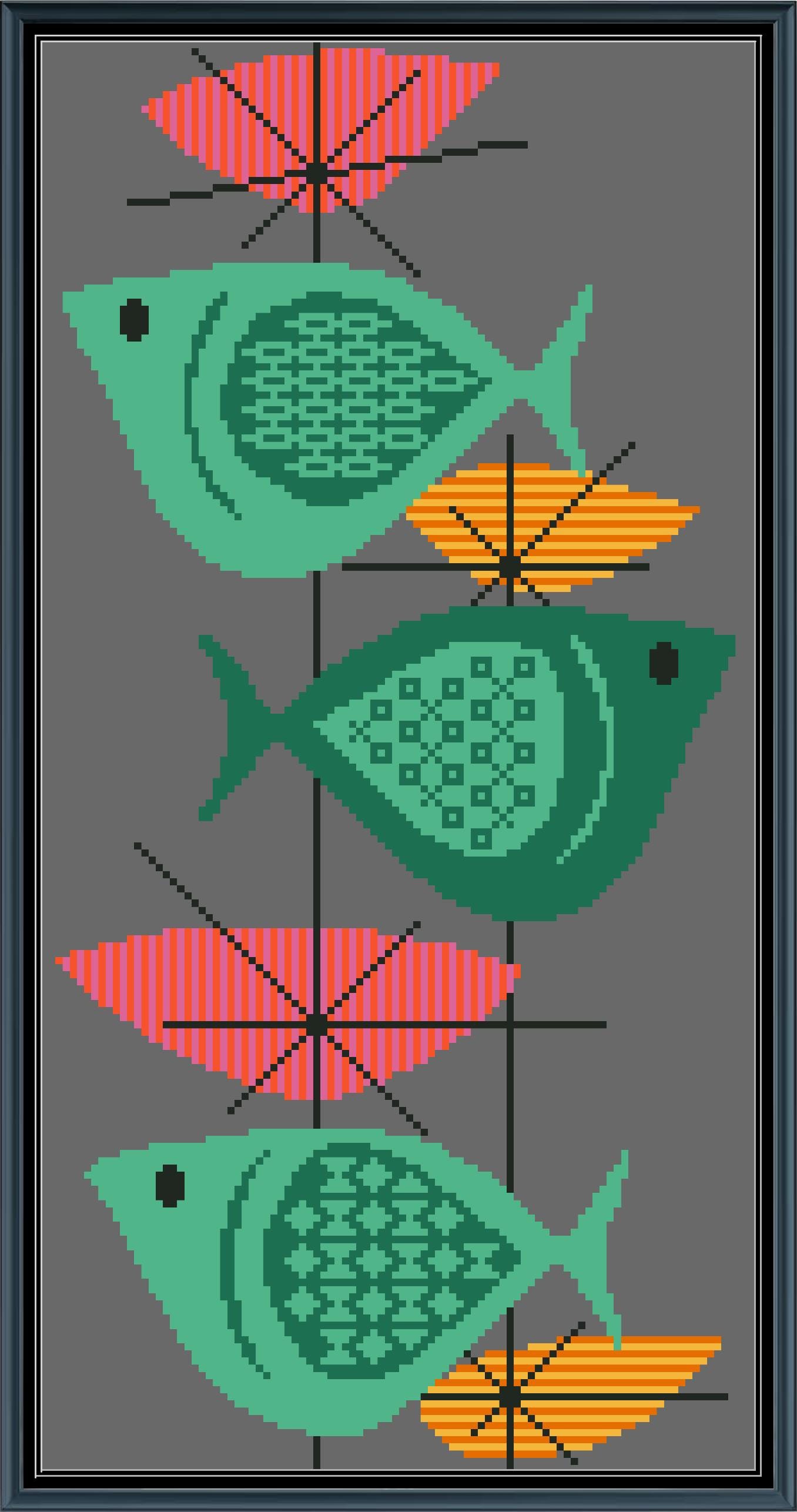 Atomic Fish - PDF Digital Cross Stitch Pattern S004 - Etsy