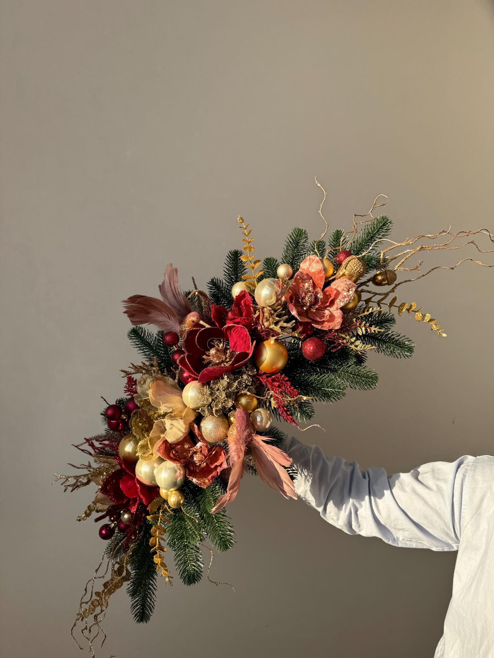 Christmas Stair Swag, Stairway Garland, Xmas Centerpiece, Xmas Mantel ...