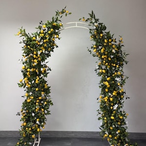 Summer Farmhouse Lemon Arch Decor, Lush Fake Fruit Garland, Lemon ...