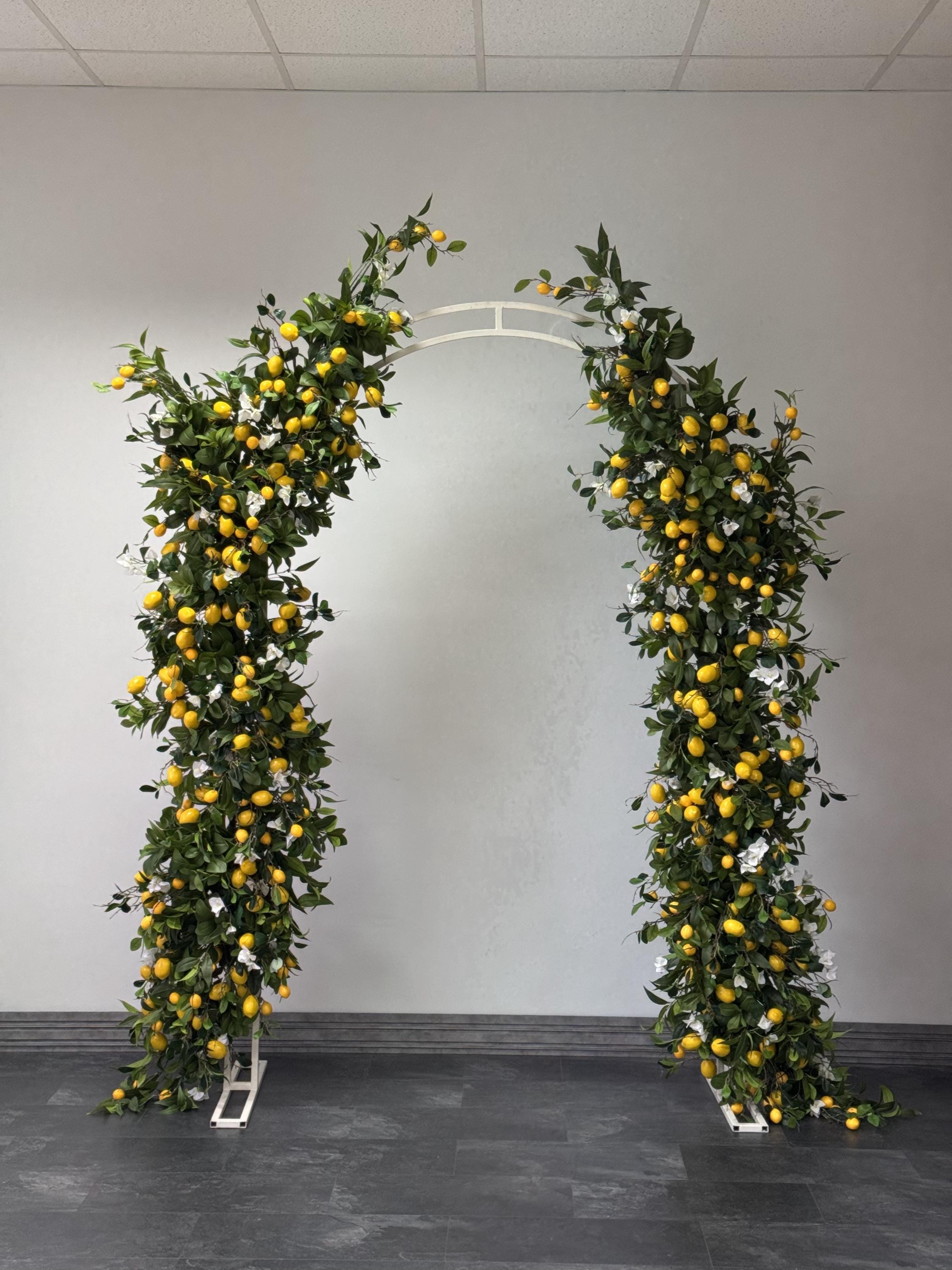 Horn Faux Lemon Arch Arrangement, Citrus Decorations, Fake Fruit Decor ...