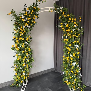 Summer Farmhouse Lemon Arch Decor, Lush Fake Fruit Garland, Lemon ...