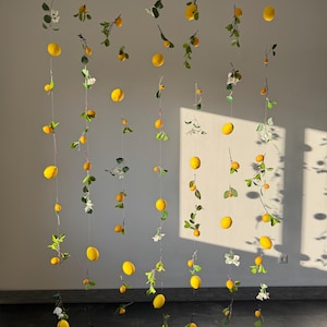 Fake Lemon Hanging Garland, Lemon Centerpiece, Citrus Wedding Decor ...