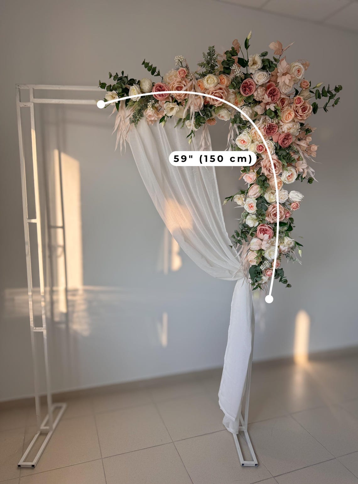Wedding Flower Arch Decor, Fake Flower Arch Stand, Floral Garland, Baby ...