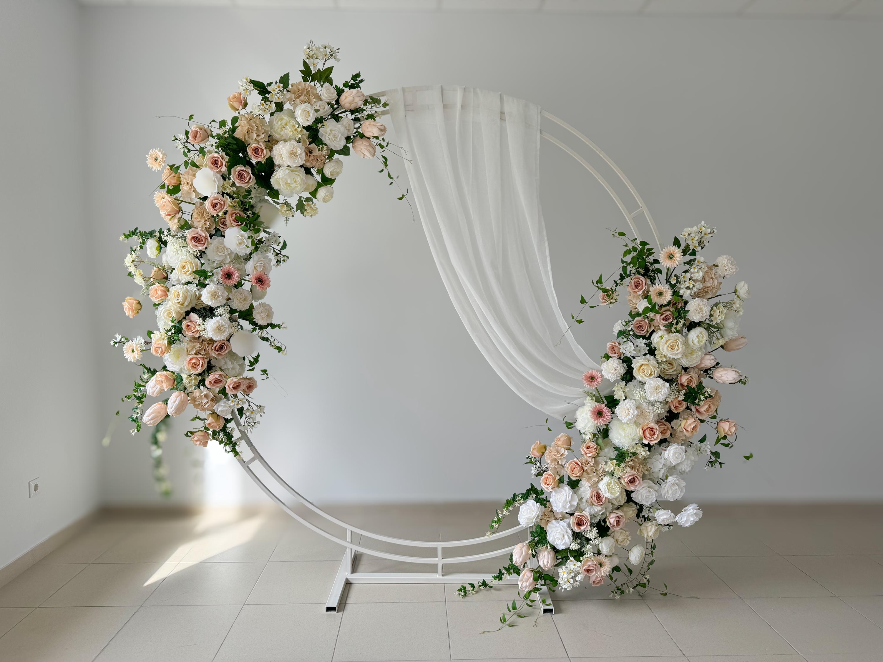 Peach and White Wedding Flowers, Peach Rose Garland, Wedding Silk ...