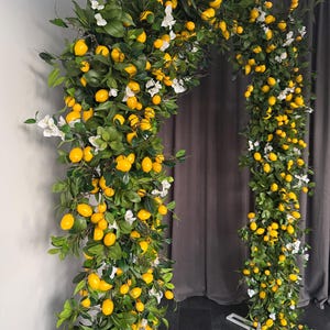 Citrus Arbor Garland, Faux Lemon Decor, Decorative Fruit Arch, Spring ...