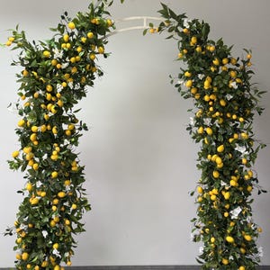 Summer Farmhouse Lemon Arch Decor, Lush Fake Fruit Garland, Lemon ...