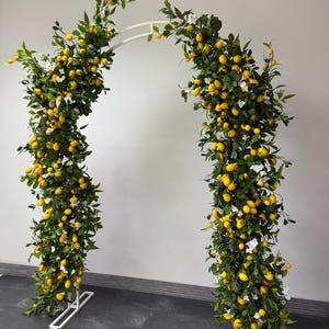 Summer Farmhouse Lemon Arch Decor, Lush Fake Fruit Garland, Lemon ...