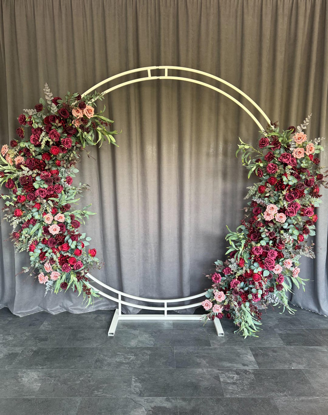 Burgundy Wedding Flower Garland, Greenery Flower Arch, Eucalyptus ...