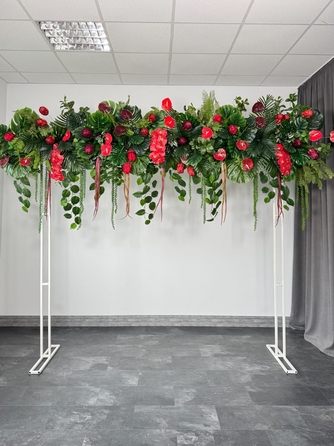 Artificial Arch Greenery Backdrop, Tropical Wedding Garland, Plant ...