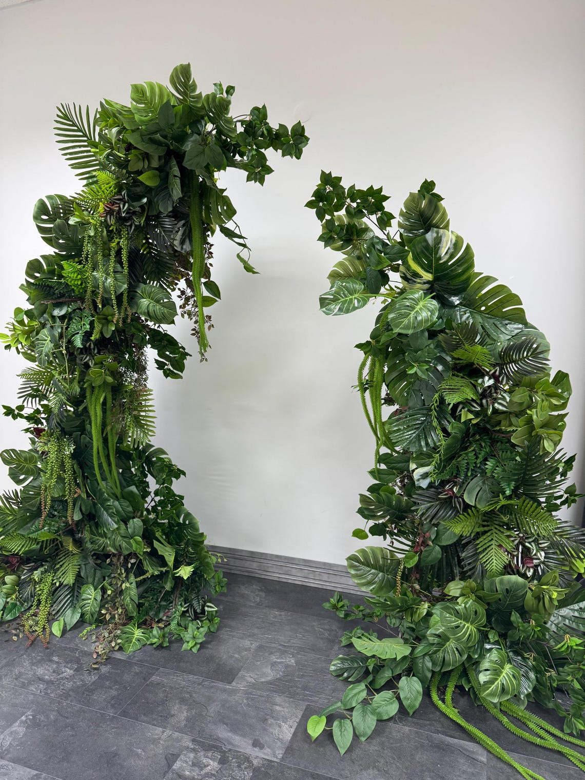 Tropical Artificial Greenery Arch Garland, Jungle Storefront Decor ...