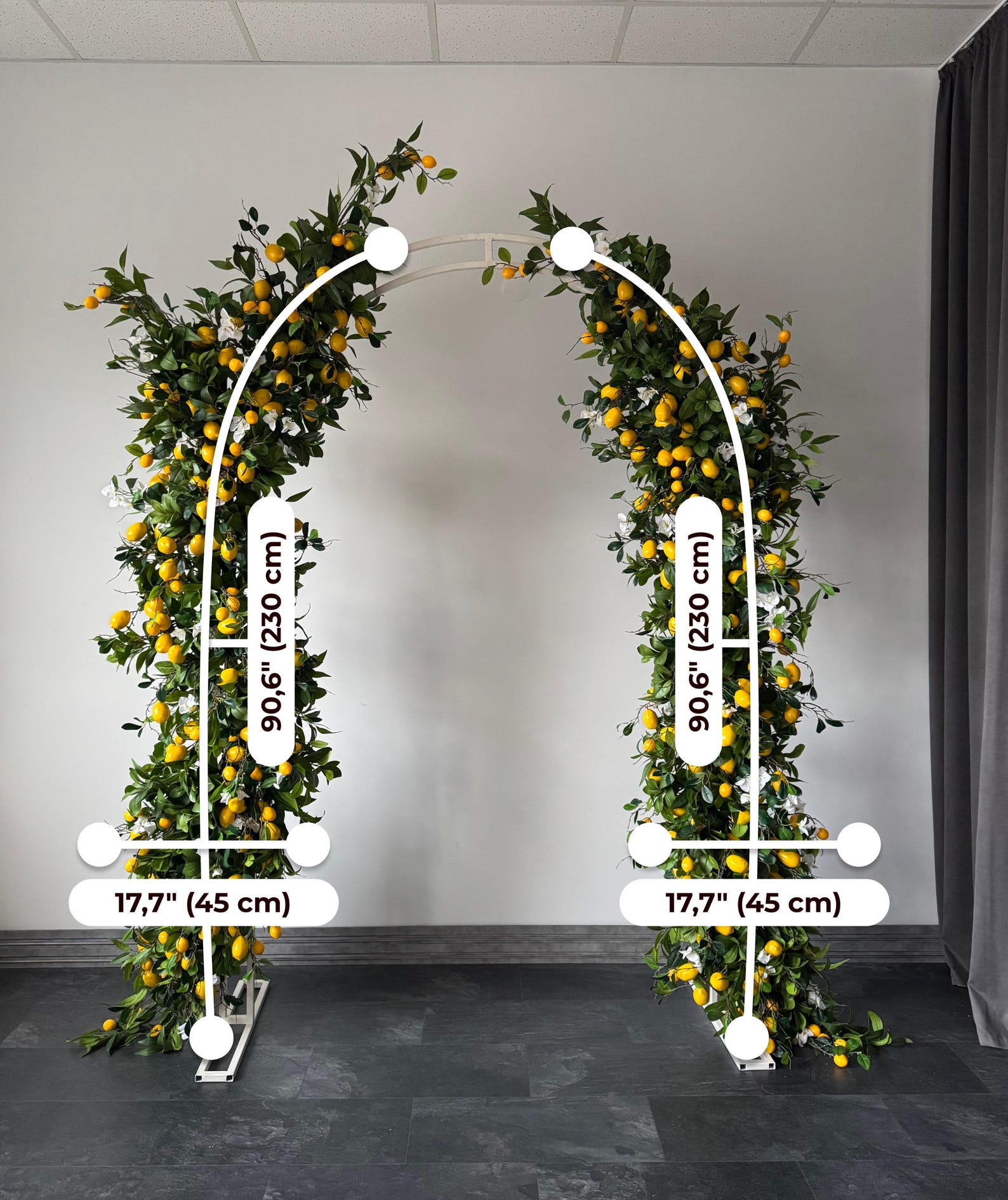 Summer Farmhouse Lemon Arch Decor, Lush Fake Fruit Garland, Lemon ...