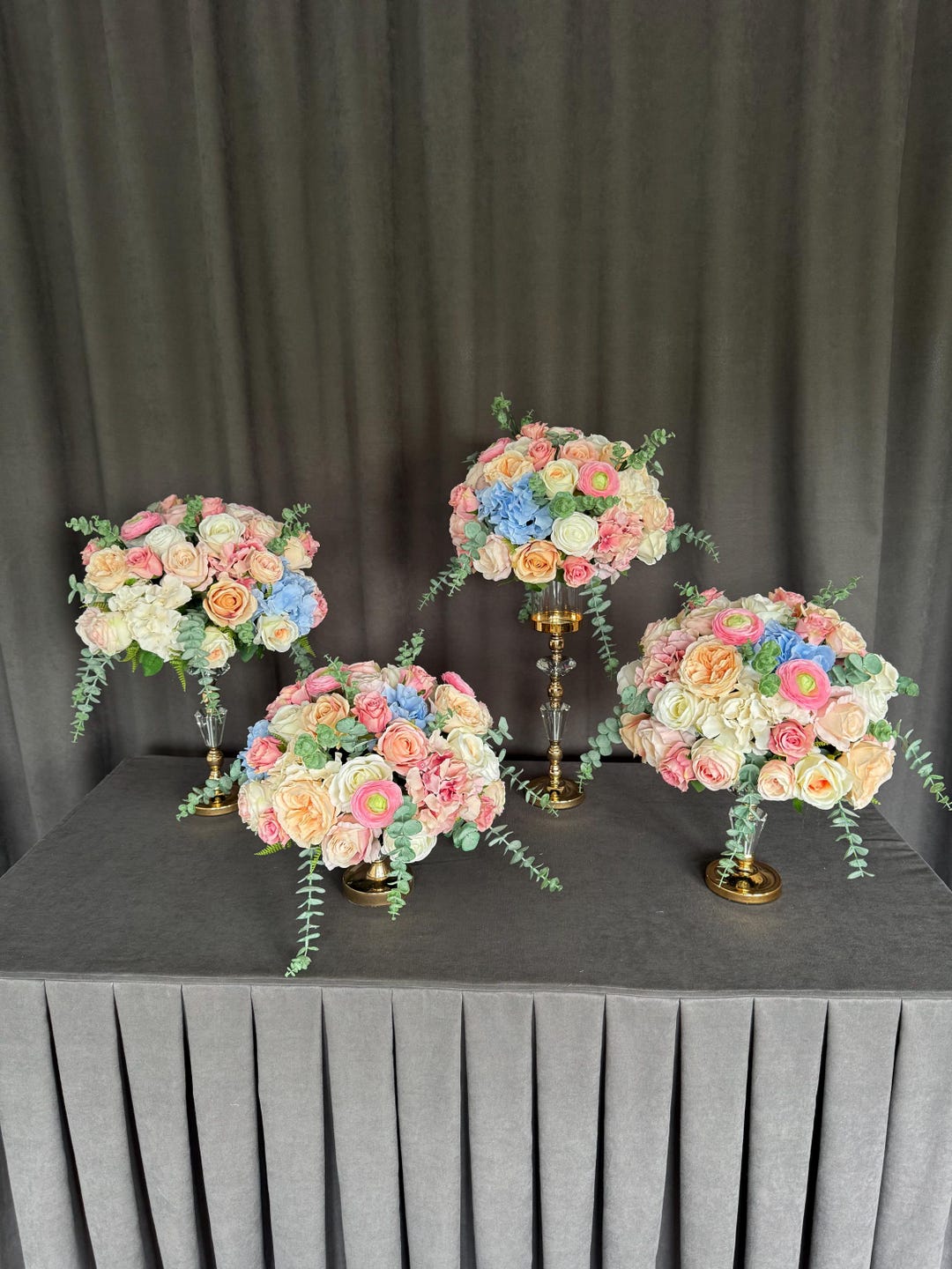 Flower Wedding Centerpiece, Artificial Flower Ball, Flower Table Decor ...