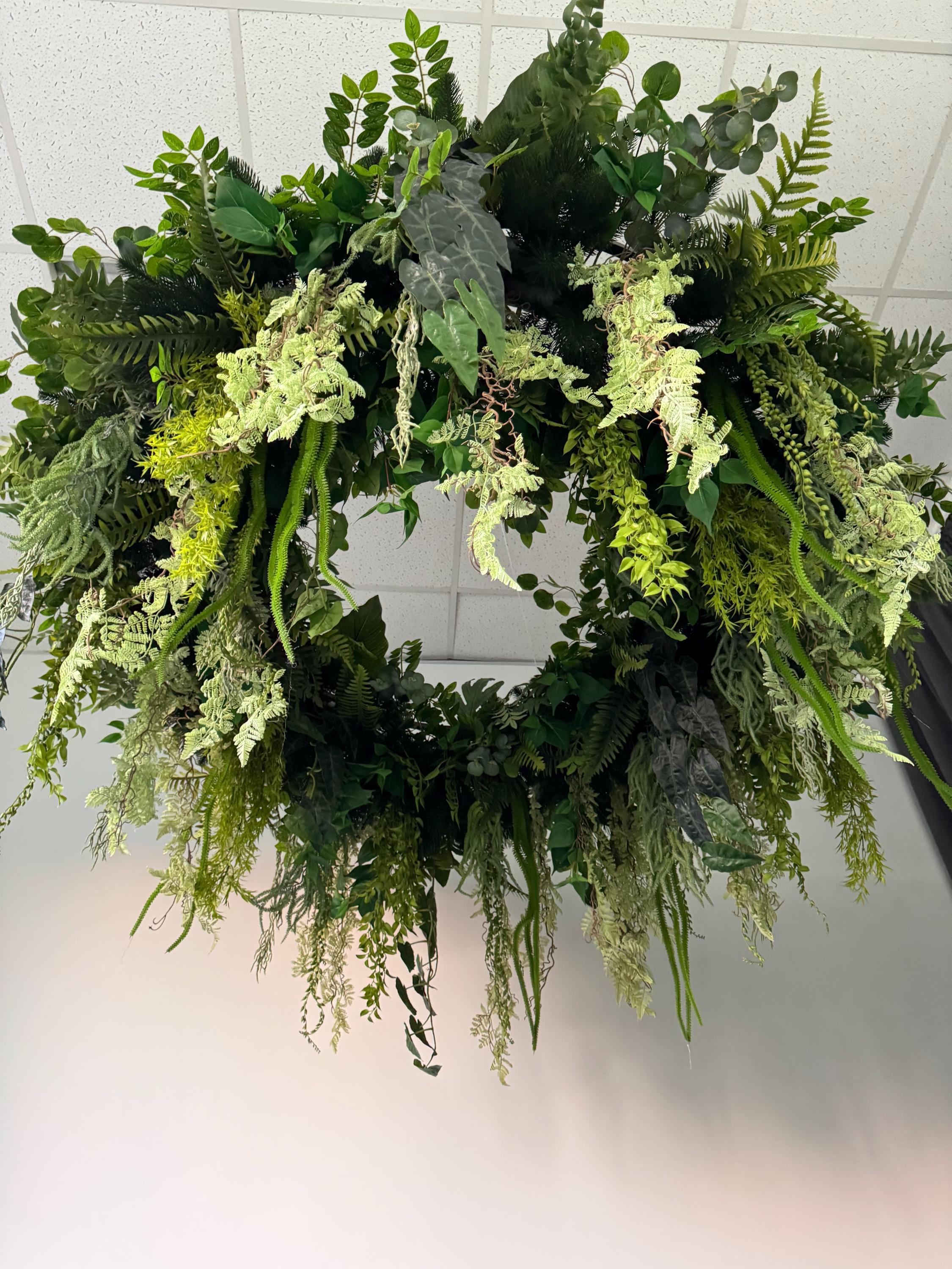 Greenery Ceiling Decor, Silk Faux Greenery Arrangement, Eucalyptus Fern ...