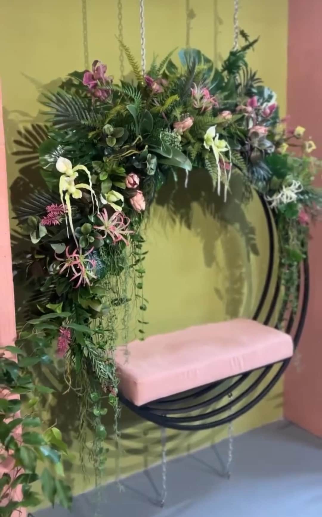 Fake Greenery Arch Garland, Tropical Arbor Swag, Silk Flower Archway ...