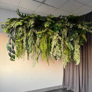 Faux Greenery Chandelier, Hanging Greenery, Ceiling Greenery ...