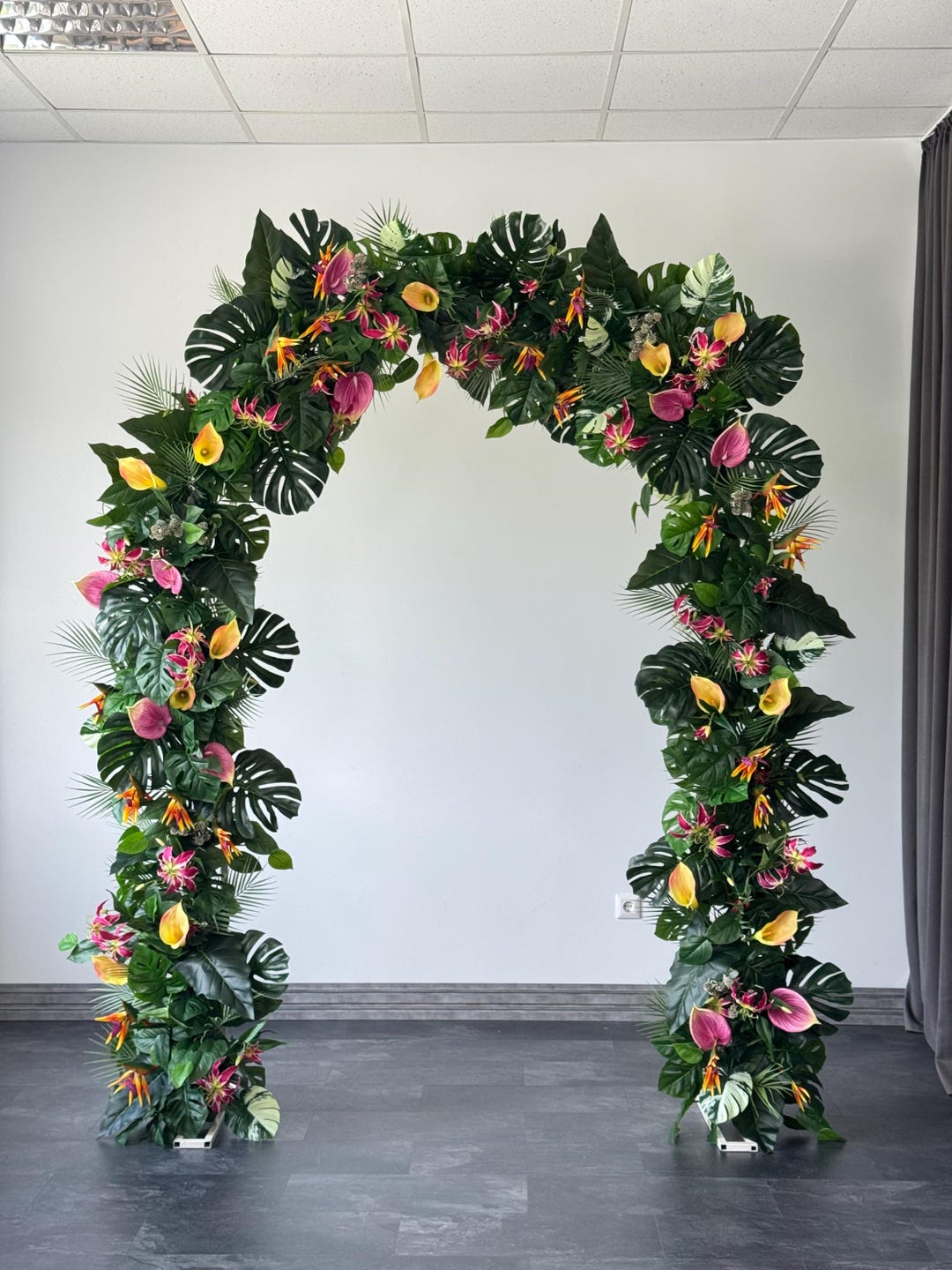 Artificial Tropical Greenery Arrangement, Summer Arch Decor, Arbor ...