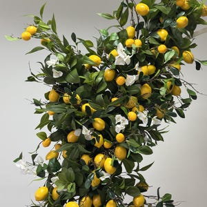 Summer Farmhouse Lemon Arch Decor, Lush Fake Fruit Garland, Lemon ...