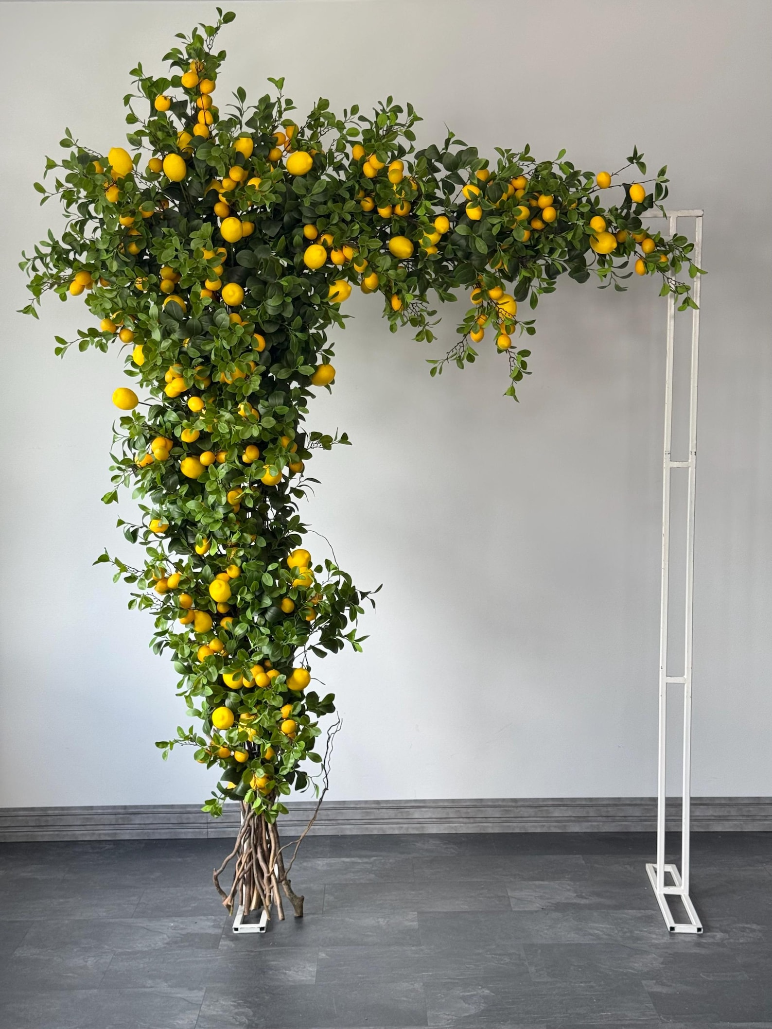 Front Shop Lemon Garland, Fake Citrus Backdrop, Restaurant Greenery ...