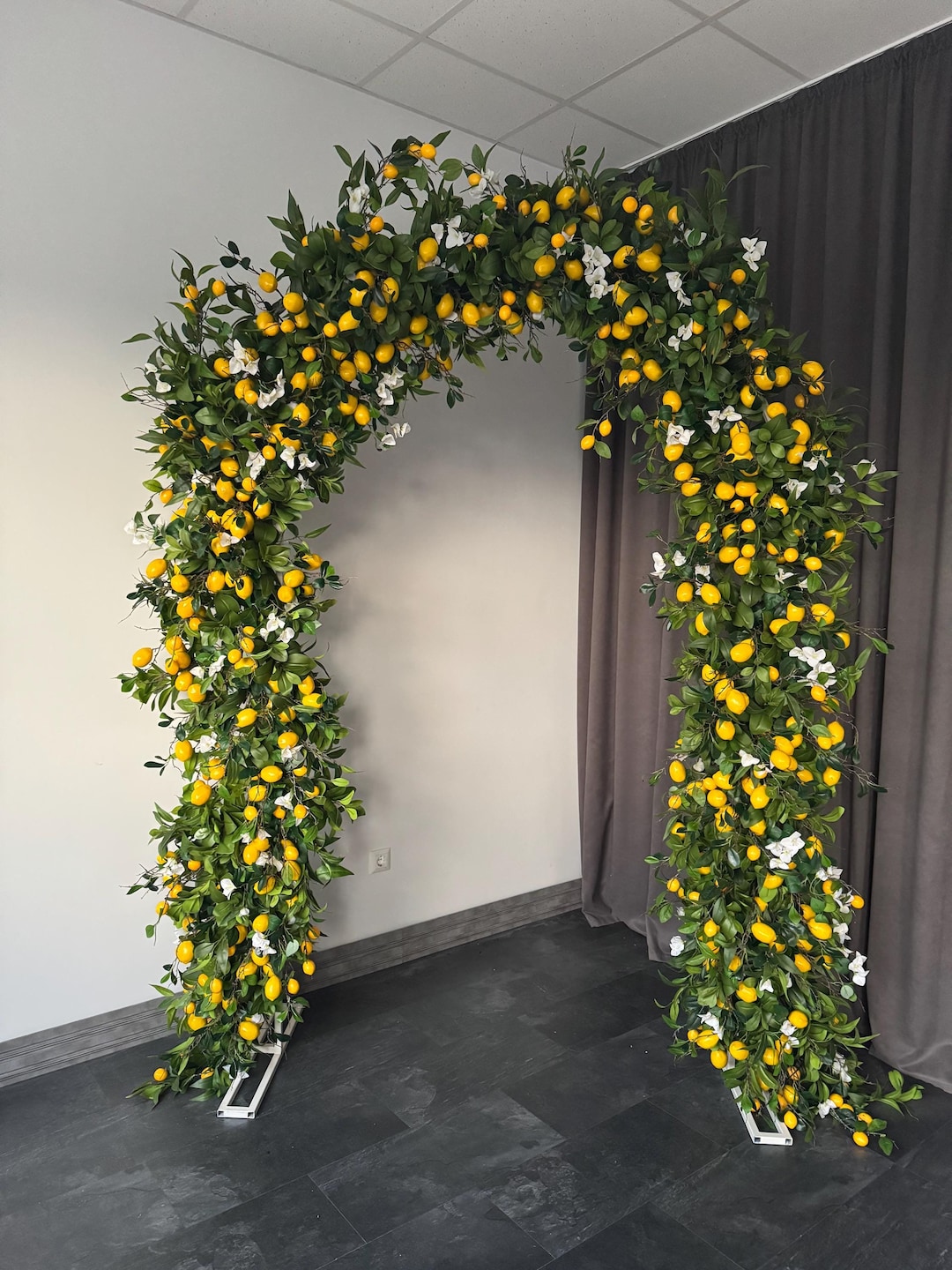 Citrus Arbor Garland, Faux Lemon Decor, Decorative Fruit Arch, Spring ...