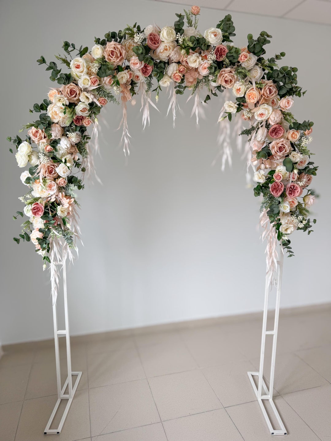 Rose Flower Arch on Wedding, Real Touch Flowers, Fake Orange Flowers ...