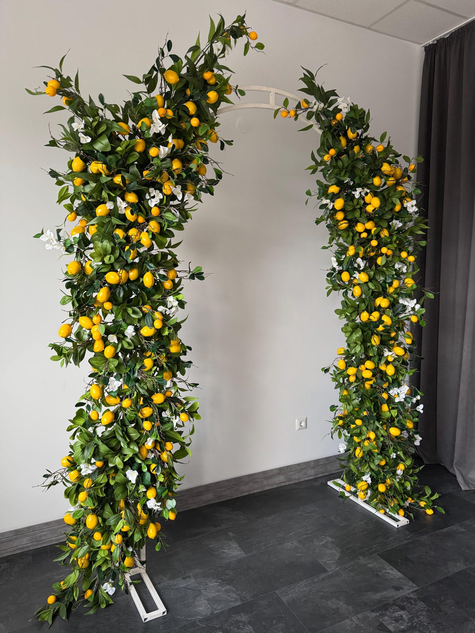 Horn Faux Lemon Arch Arrangement, Citrus Decorations, Fake Fruit Decor ...