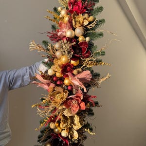 Christmas Stair Swag, Stairway Garland, Xmas Centerpiece, Xmas Mantel ...