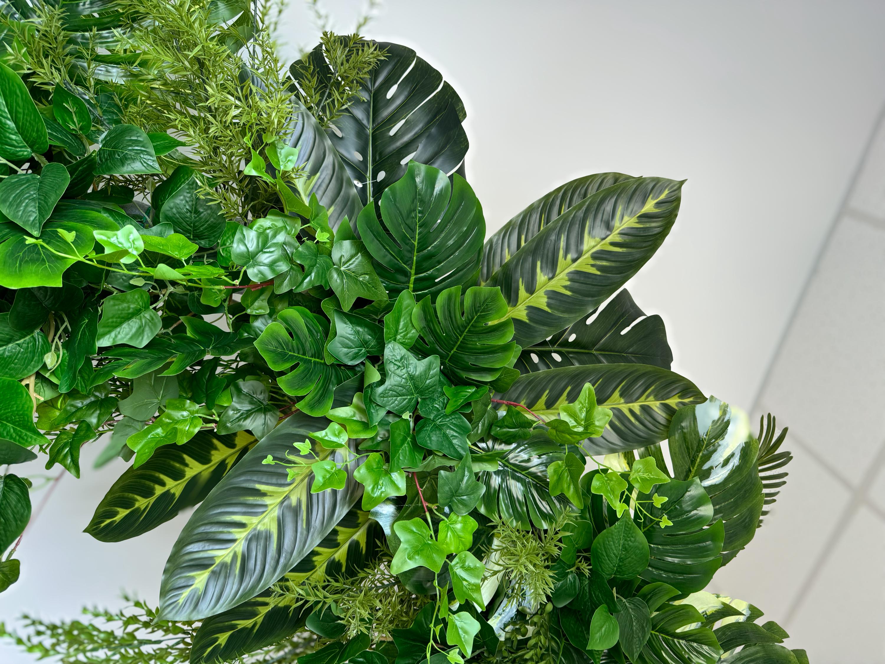 Green Table Centerpiece Decor, Faux Greenery Arrangement, Fake Plant ...