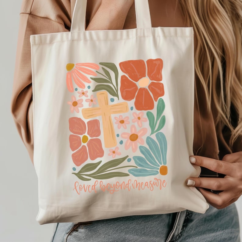 Christian Tote Bag: Bible Verse Cotton Canvas Shopping Bag - Etsy