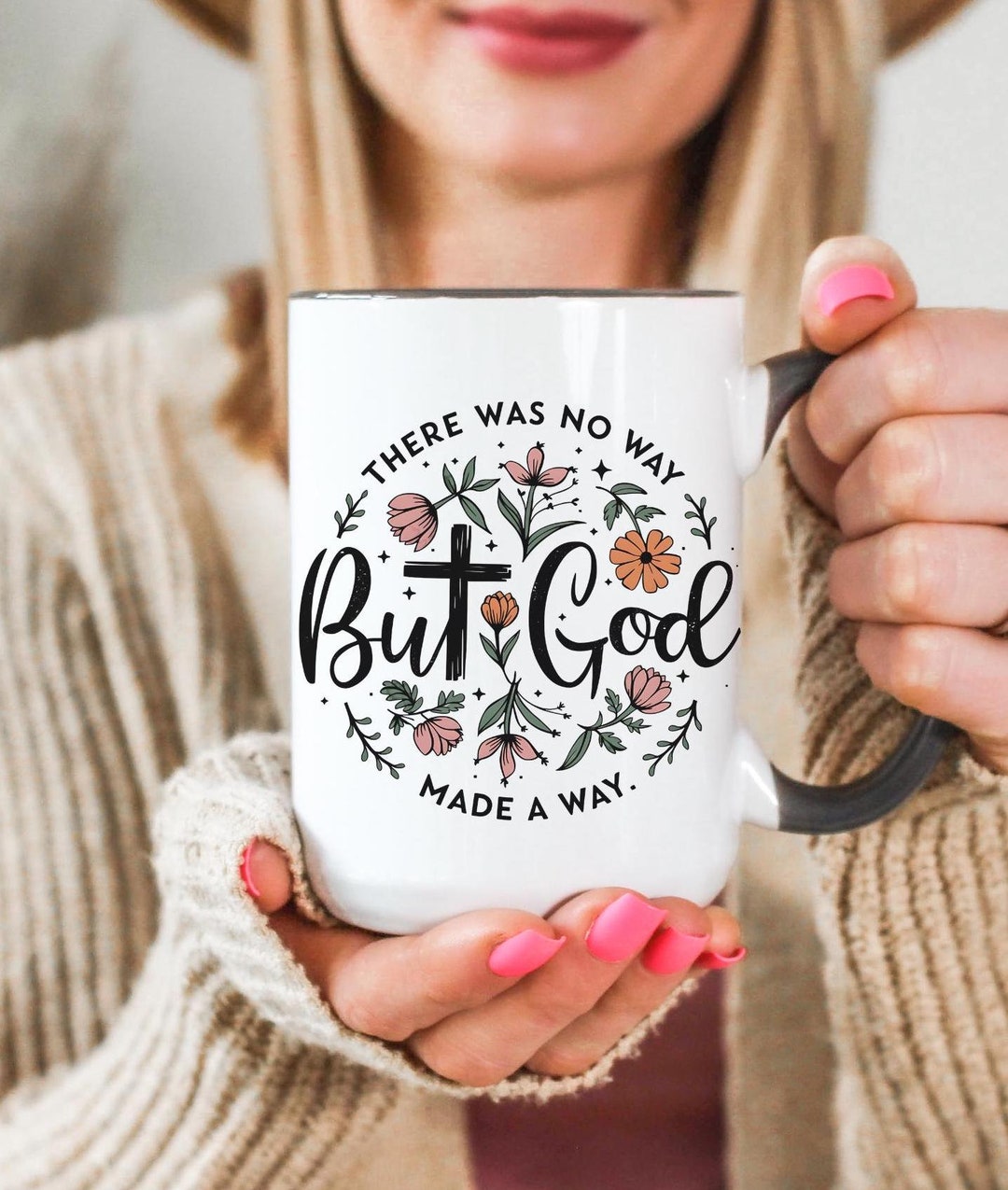 Mug, Christian Floral Bible Verse Coffee Cup Gift, Religious Tea Mug ...