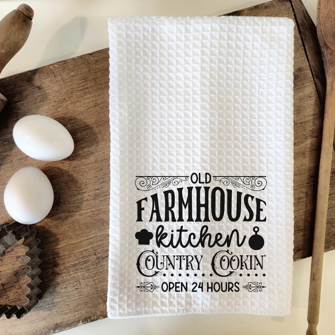 Farmhouse Kitchen Tea Towel, Country Cooking Decor - Etsy