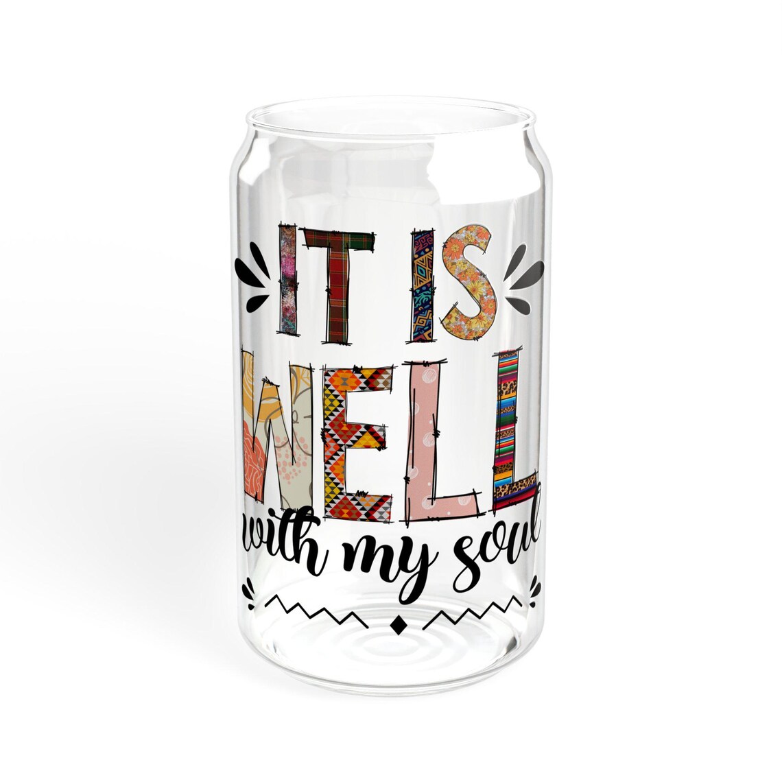 It is Well With My Soul Sipper Glass, 16oz, With or Without Lid/straw ...