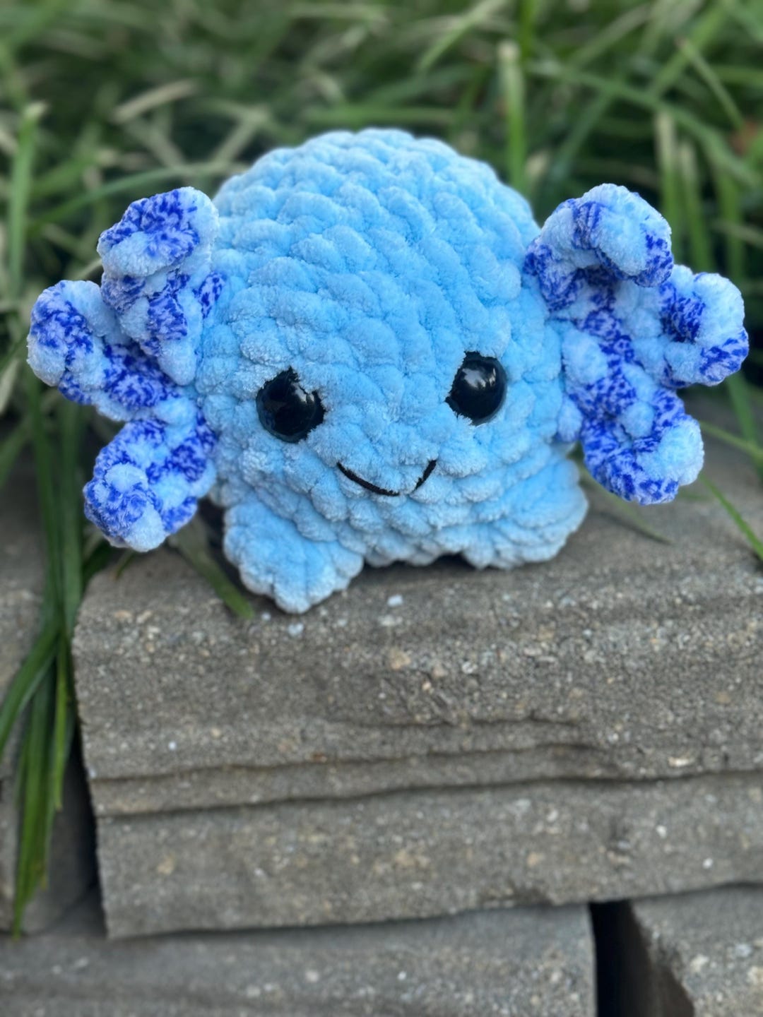 Large Plush Axolotl, Stuffed Axolotl, Hand Crocheted Axolotl, Ready to ...