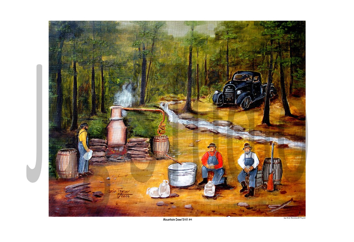 Southern Primitive Folk Art Moonshiners Moonshine Still North - Etsy.de