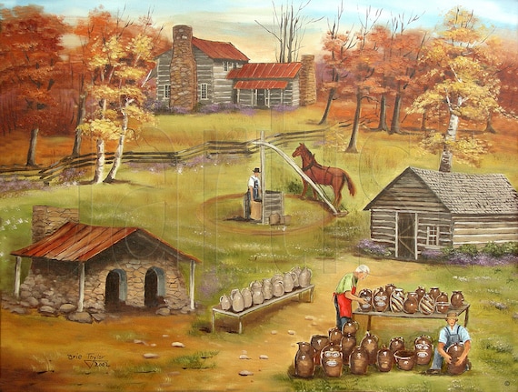 Country Folk Art Paintings