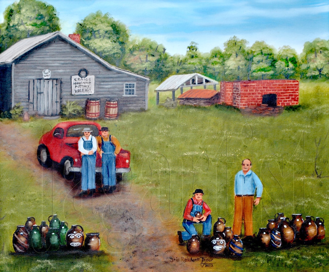 Burlon Craig Pottery Landscape Art Print: North Carolina Folk Art - Etsy