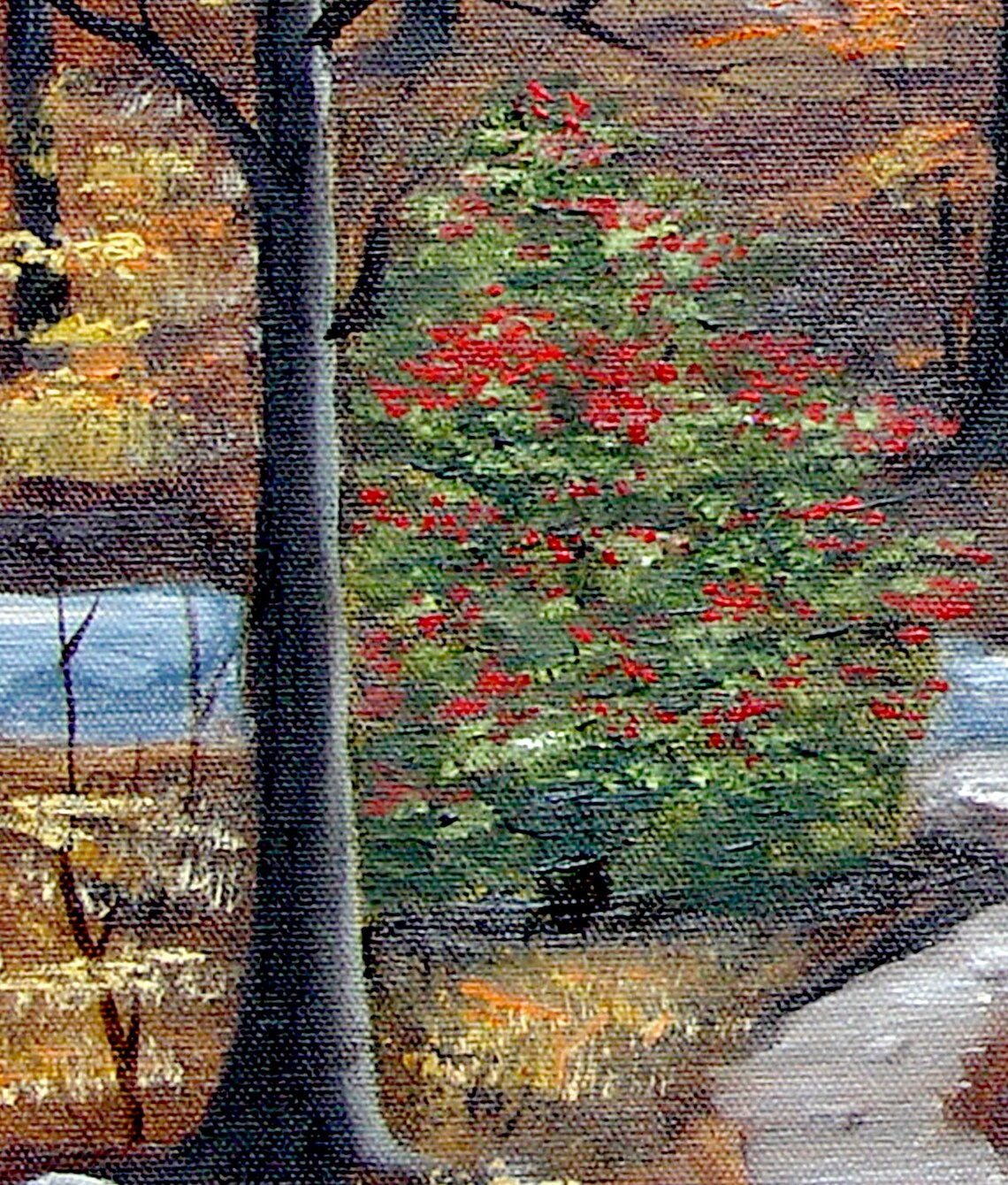 Americana Primitive Fall Folk Art Print Old School Children | Etsy