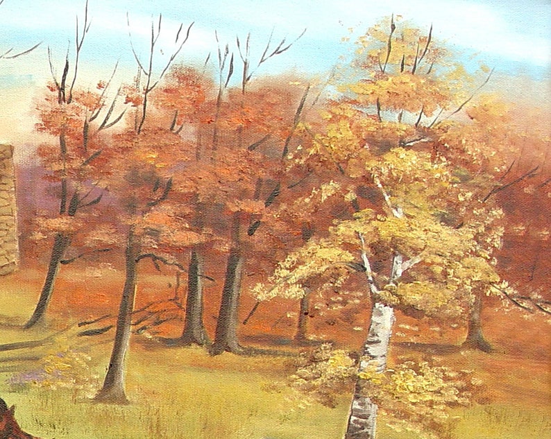 Americana Primitive Folk Art Pottery Prints Autumn Scenes - Etsy