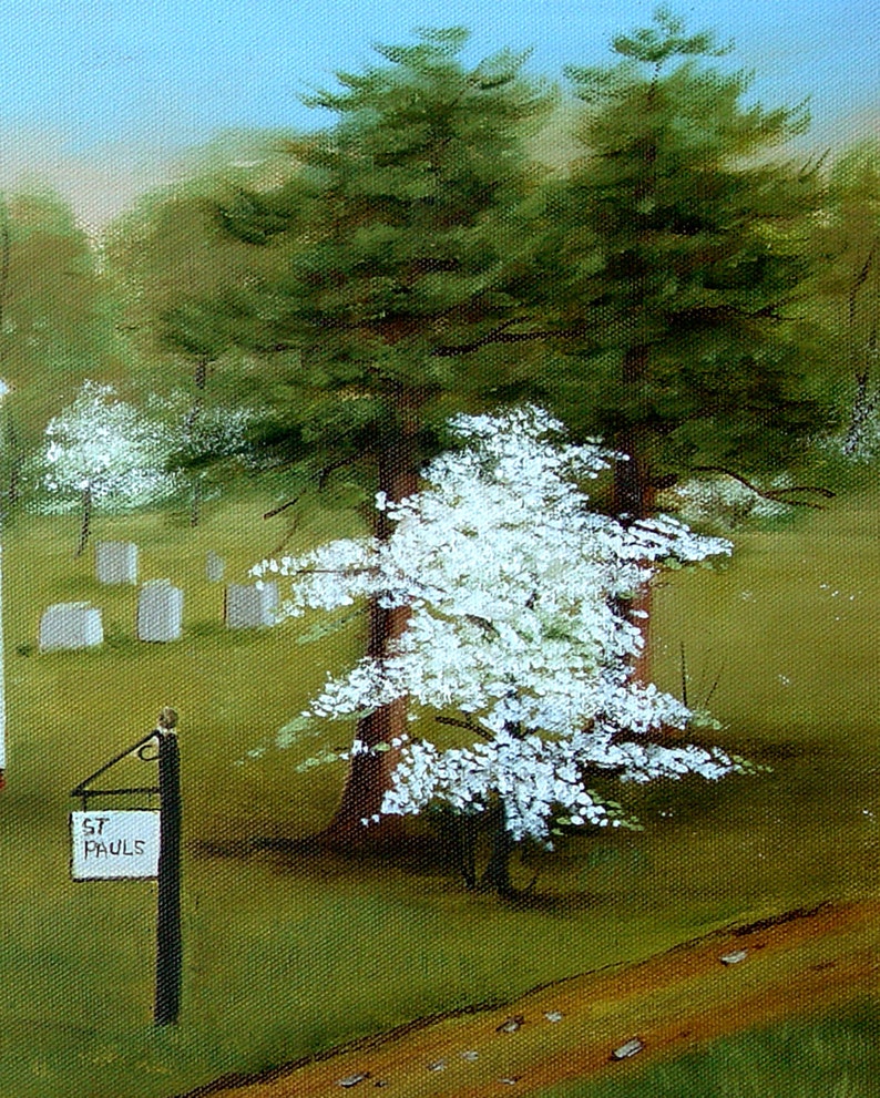 Spring Wall Art Print Country Dirt Road Old Churches North - Etsy