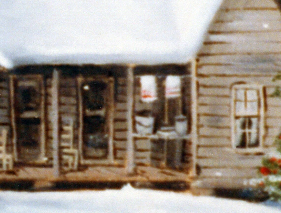 Winter Country Snow Primitive Folk Art Scene Prints 1930s | Etsy