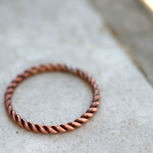Twisted Copper Ring (E0326) - Etsy