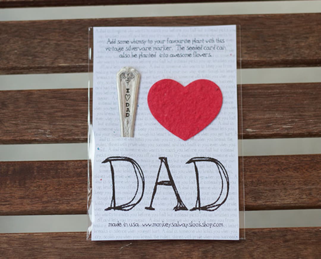 I (heart) Dad Wildflower Seed Paper Kit (E0565) - Etsy
