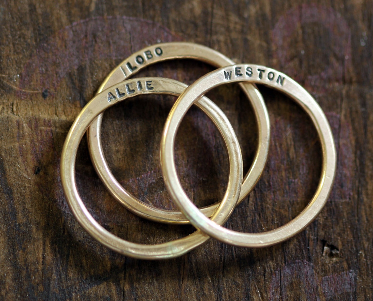 14k Gold Filled Personalized Rings E0313 - Etsy